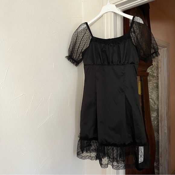ROMWE | Dresses | New Romwe Goth Lace Puff Sleeve Mini Dress Mediumus6 ...
